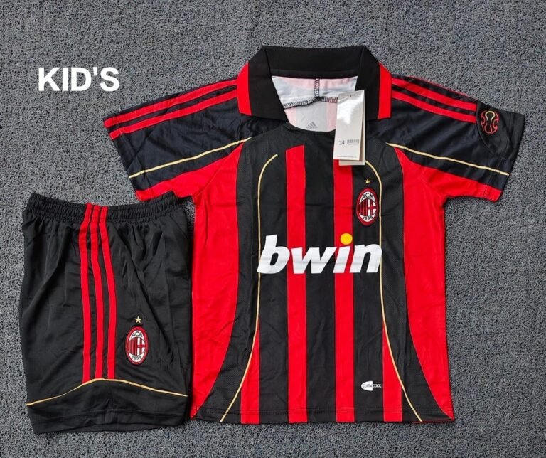 AC Milan 2006-07 Home Kids Imported – Sansiro Sports